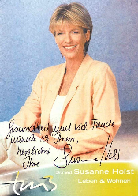 DR MED SUSANNE Holst Autogrammkarte Leben & Wohnen TV Moderatorin ARD ...