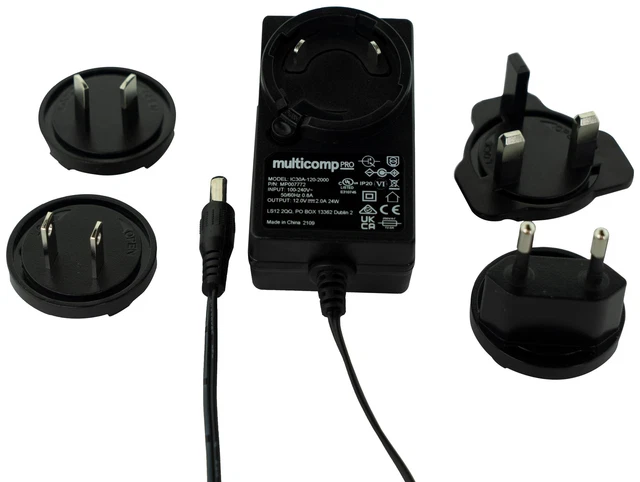 ADAPTER, AC-DC, 12V, 2A, AC/DC External Plug In Adaptor Power Supplies ...