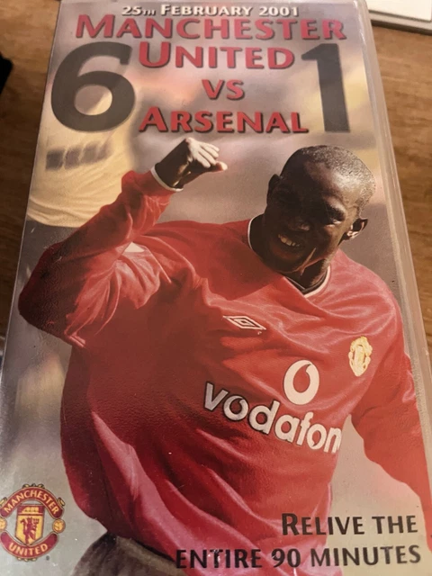 MANCHESTER UNITED 6 Arsenal 1 Official VHS Video 25 February 2001 £9.95 ...