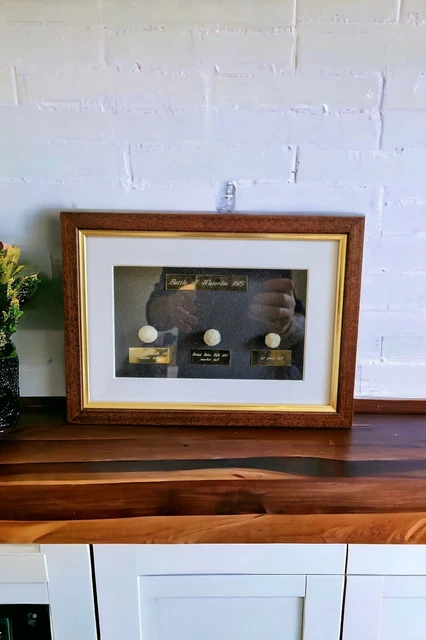 FRAMED FLINTLOCK RIFLE Musket Balls From The Battle Of Waterloo 1815 £ ...