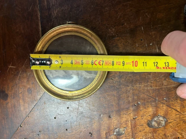 🇫🇷 ANCIEN CADRE Rond Laiton Et Verre Bombe Porte Photo A Suspendre ...