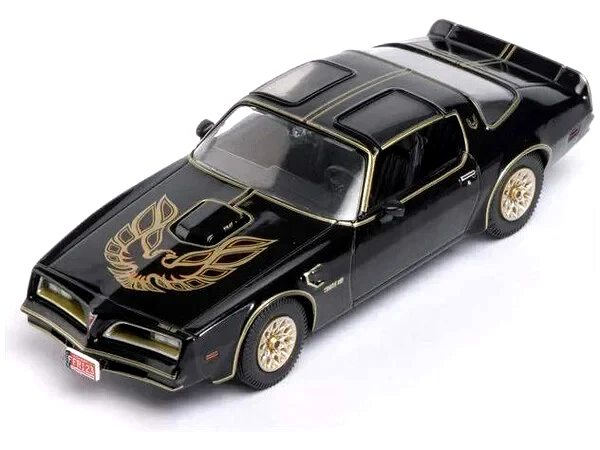 ATLAS DIECAST 1/43 1977 Pontiac Firebird Trans Am Black/Gold Smokey ...