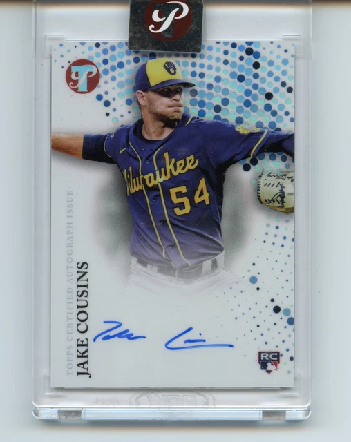 2022 TOPPS INCONTAMINATE Jake Cousins racchiuso su carta auto SP Rookie ...