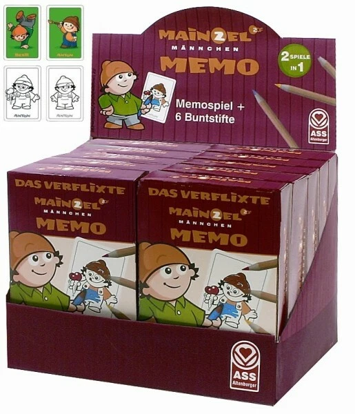 DAS VERFLIXTE MAINZELMÄNNCHEN - Memory Malen und Spielen + Buntstifte ...