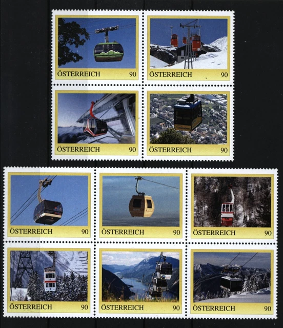 ÖSTERREICH PM - Seilbahn Gondel Drahtseilbahn Kabine Aufzug - 10 x 90 cent ** EUR 27,00 ...