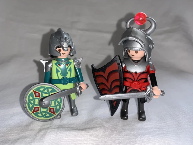 PLAYMOBIL DUO CHEVALIERS dragons du 4912 chateau roi EUR 4,00 - PicClick FR