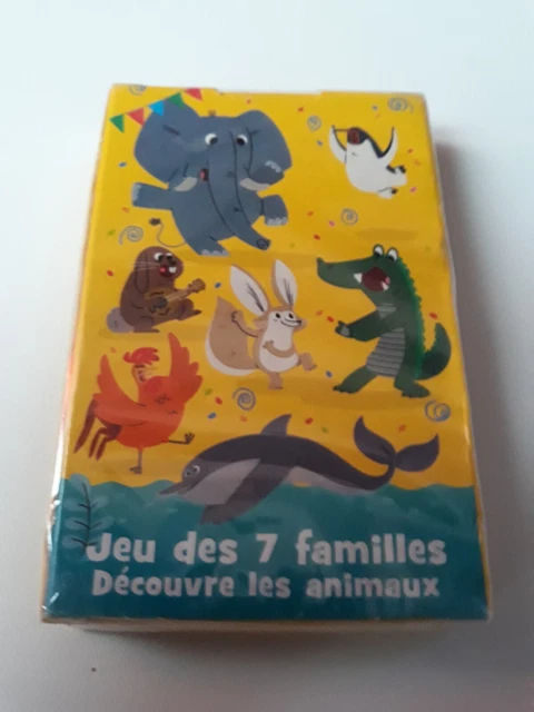 PAQUET DE CARTE jeu des 7 familles découvre les animaux EUR 5,00 ...