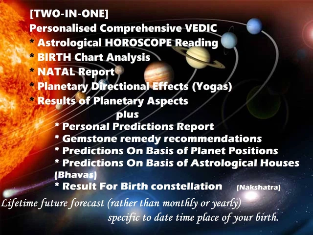 ASTROLOGY HOROSCOPE READING Zodiac Predictions Report Stars Planets Birth Chart £11.60 - PicClick UK