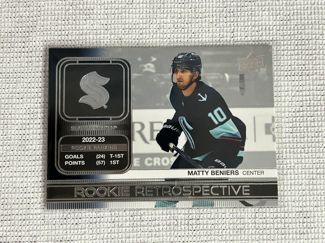 2023-24 UPPER DECK Series 1 MATTY BENIERS Rookie Retrospective Seattle ...
