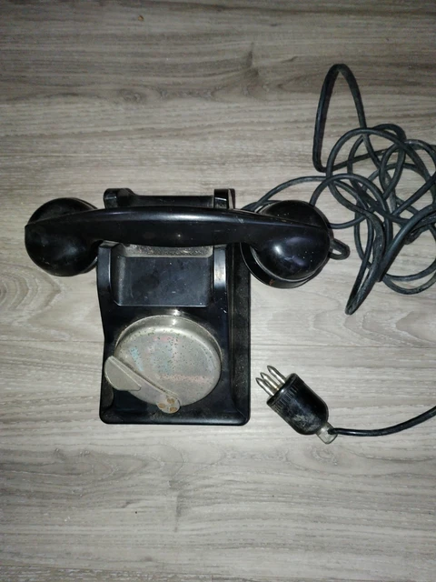 ANCIEN TÉLÉPHONE EN bakélite de bureau des PTT vintage EUR 29,00 ...
