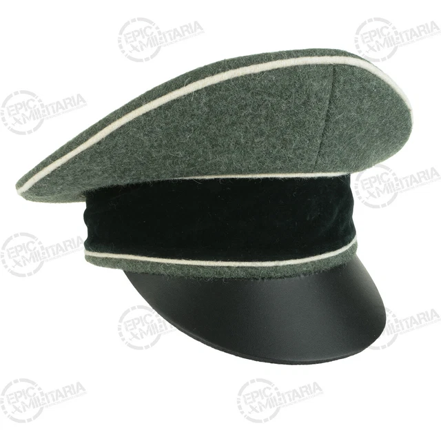 WW2 GERMAN ARMY Heer/NCO Visor Cap without Insignia - Field Grey Wool ...