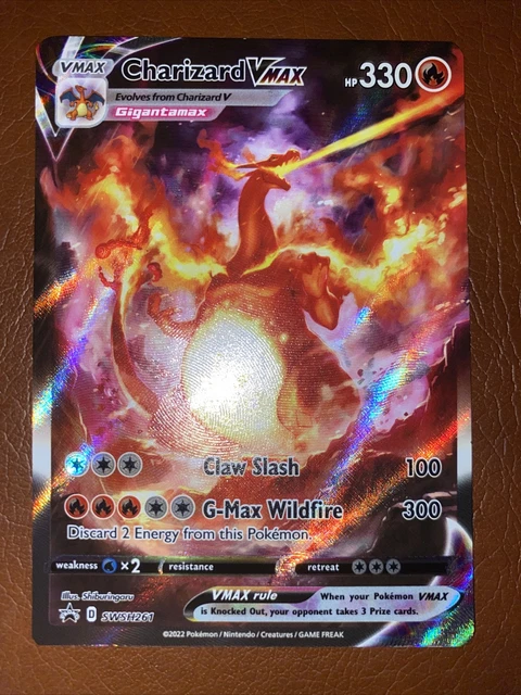 POKÉMON TCG - Charizard VMAX SWSH261 Black Star Promos HOLO Promo - NM ...