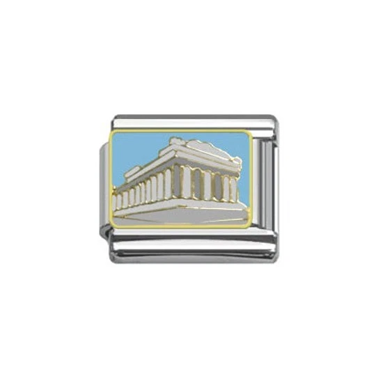 9MM ITALIAN CHARM E64 Greece Athens Parthenon Fits Classic Size ...