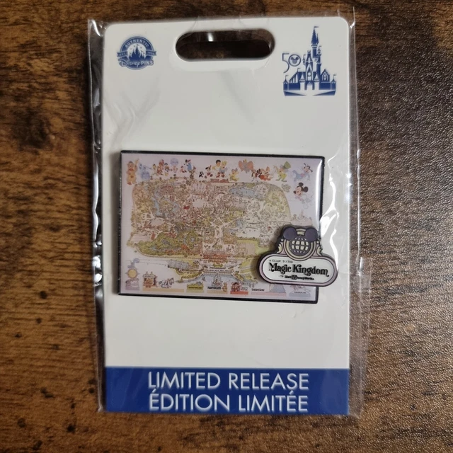 WALT DISNEY WORLD 50th Anniversary Vault Map Limited Release Pin Disney ...