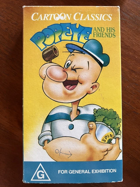Vintage Popeye Cartoon Classics Video Tape 1970s Rare £6 19