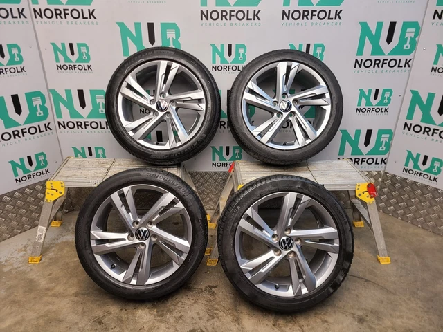 VW GOLF MK8 R Line Double 5 Spoke 5H0601025AF 17" Alloy Wheels 7.5J 14 ...