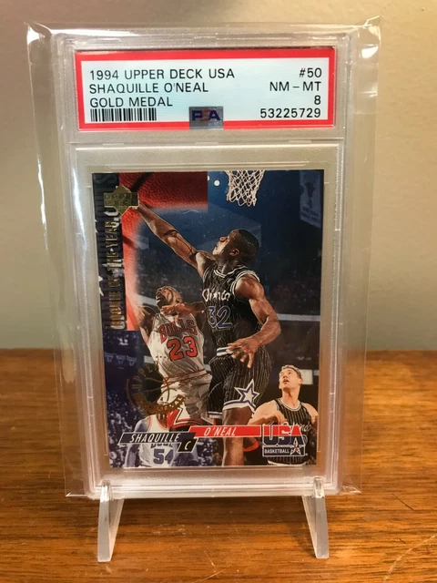 1994 UPPER DECK USA Shaquille O'Neal Michael Jordan GOLD MEDAL Card #50 ...