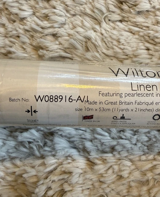 2X ROLLS LAURA Ashley Home Wilton Linen Champagne Wallpaper £19.99 ...