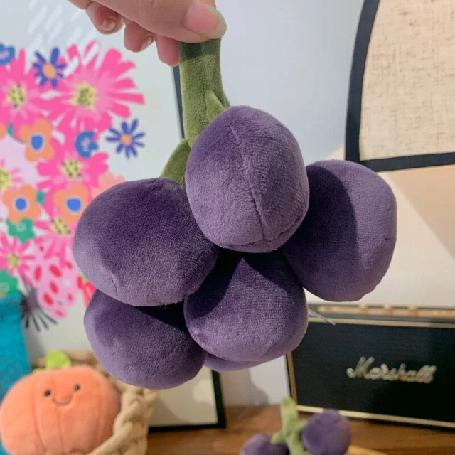 JELLYCAT RARE FABULOUS Grapes plush collector's item includes dust bag ...