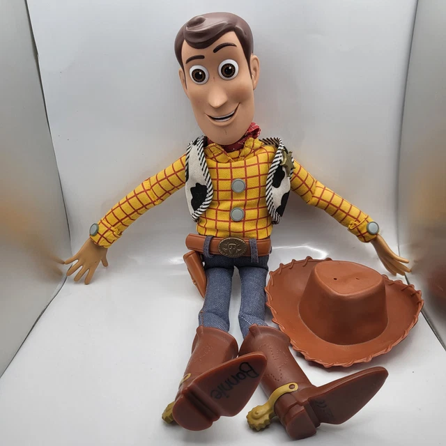 DISNEY PIXAR TOY Story Talking Pullstring Cowboy Woody Figure With Hat ...