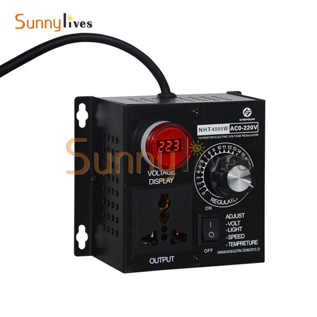 AC110V~220V VARIABLE VOLTAGE Regulator Speed Motor Fan Dimmer Controller 4000W $51.47 - PicClick AU