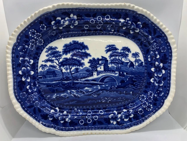 ANTIQUE COPELAND SPODE "Spodes Tower" Pattern Meat Platter - 15 ...