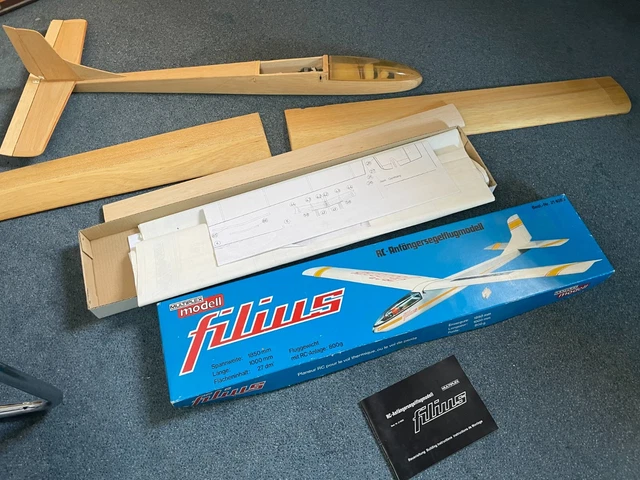 FLUGZEUG SEGLER MULTIPLEX Modell Filius RC Anfängermodell EUR 35,00 ...
