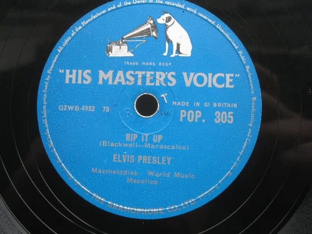 ELVIS PRESLEY 78 Rpm Rip It Up / Baby Let's Play House 1957 Uk Hmv Pop ...