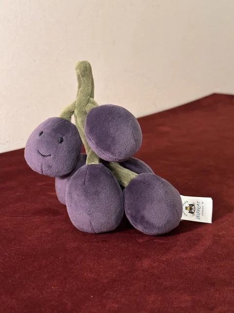 JELLYCAT FABULOUS FRUIT Grapes Food Soft Plush Toy Retired Collectible ...