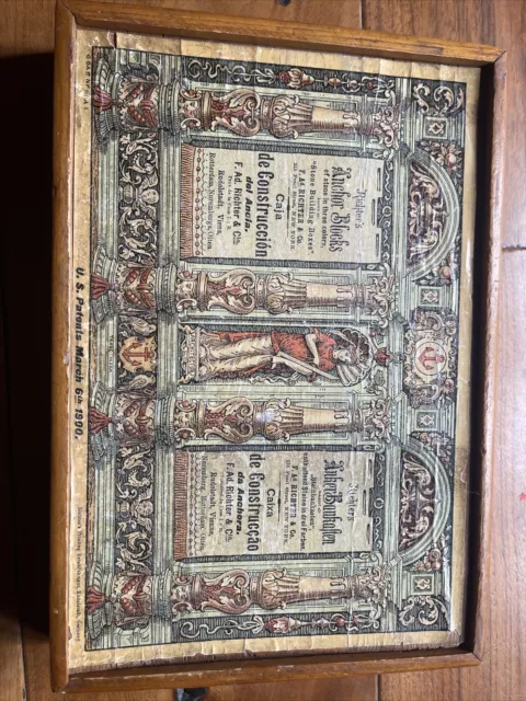 ANTIQUE 1900S RICHTER Architectural Stone Anchor Blocks 6 Toy Building ...