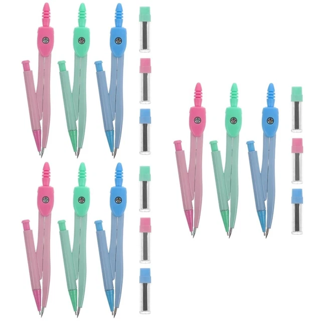 9 SETS MATH Compasses Drafting Tools Practical Geometry Circle Drawing ...