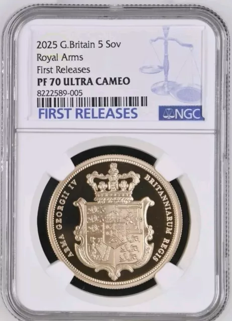 2025 QUINTUPLE SOVEREIGN, Gold Proof, SHIELD design,PF70 UC TOP POP. RARE. £5,546.72 - PicClick UK