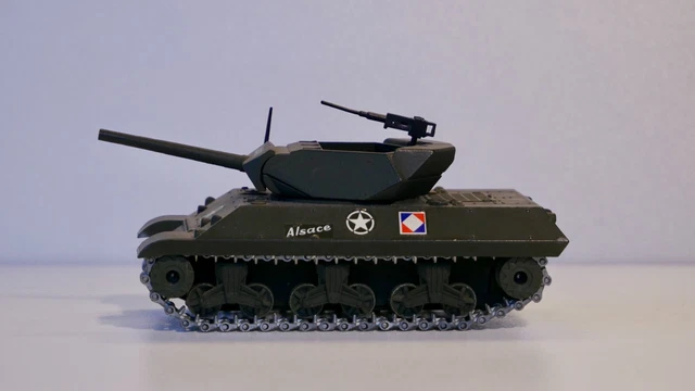 SOLIDO TANK DESTROYER M10 "Alsace", 1972, Made in France, numéro 243, 1 ...
