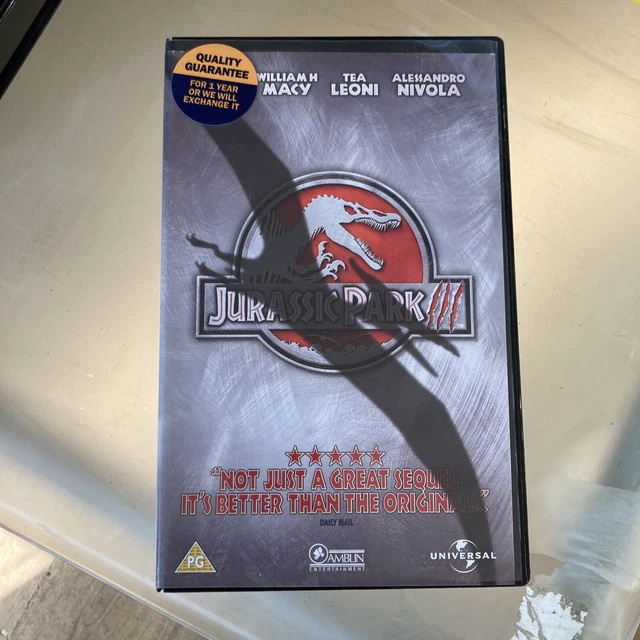 JURASSIC PARK 3 VHS Video Tape (PG) Big Box Ex Rental Blockbusters EUR ...