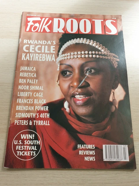 FOLK ROOTS MAGAZINE Issue 133 July 1994 Rwanda's Cecile Kayirebwa Ben ...
