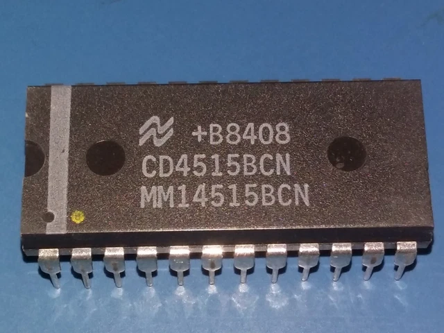 CD4515BCN, 1 LOT of 10ea, Demultiplexer/Decoder, 4 To 16 Line, 24 DIP ...