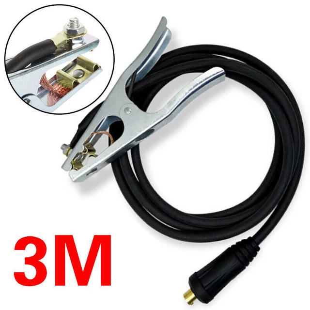 3M EARTH CLAMP Cable ARC MIG TIG Welders Groud Welding Wire 300A 10-25 ...