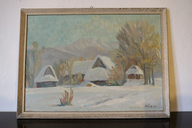 FRANCISZEK WOJICK 1903-1984 Polish Artist Art Zakopane Zima 1958 Winter ...