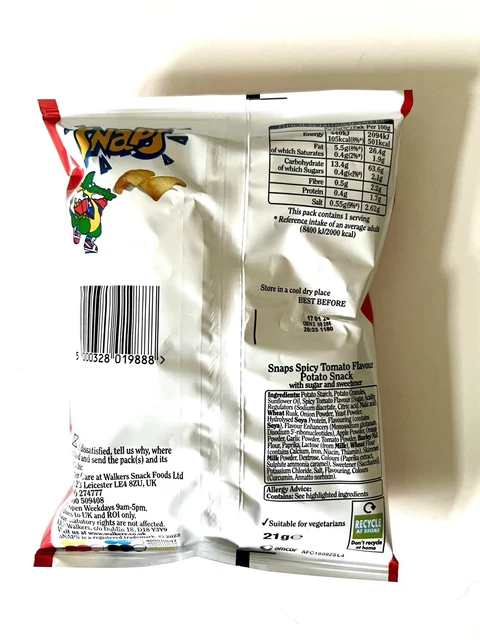 LIMITED EDITION SNAPS Uk Crisps Discontinued Smiths Spicy Tomato £10.79 ...