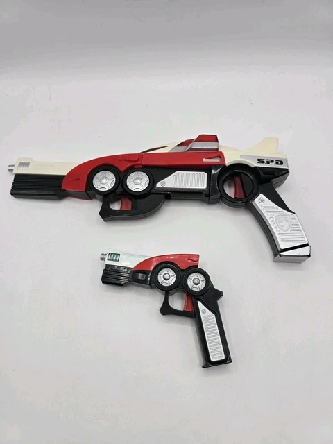 POWER RANGERS SPD Red Ranger Delta Blaster - Working & Mini Blaster £34 ...