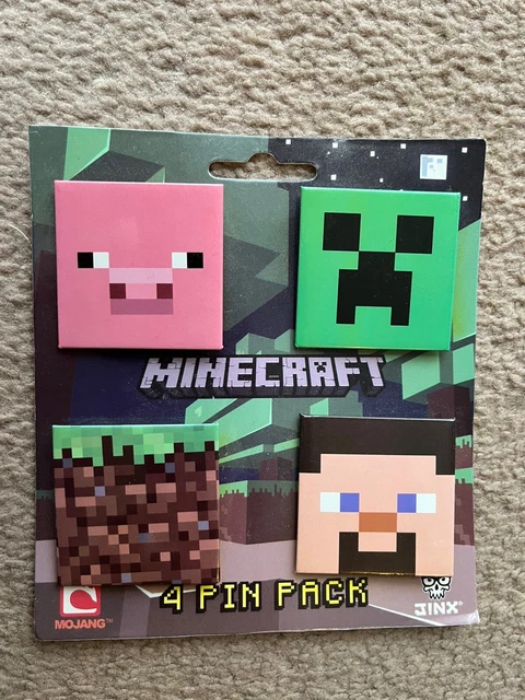 MINECRAFT 4 PIN Pack Mojang Jinx Badges Creeper NEW £2.99 - PicClick UK