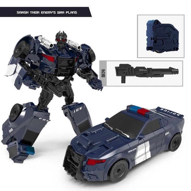 TRANSFORMER POLICE CAR Robot Action Figure Autobot Model Kids Toy W ...