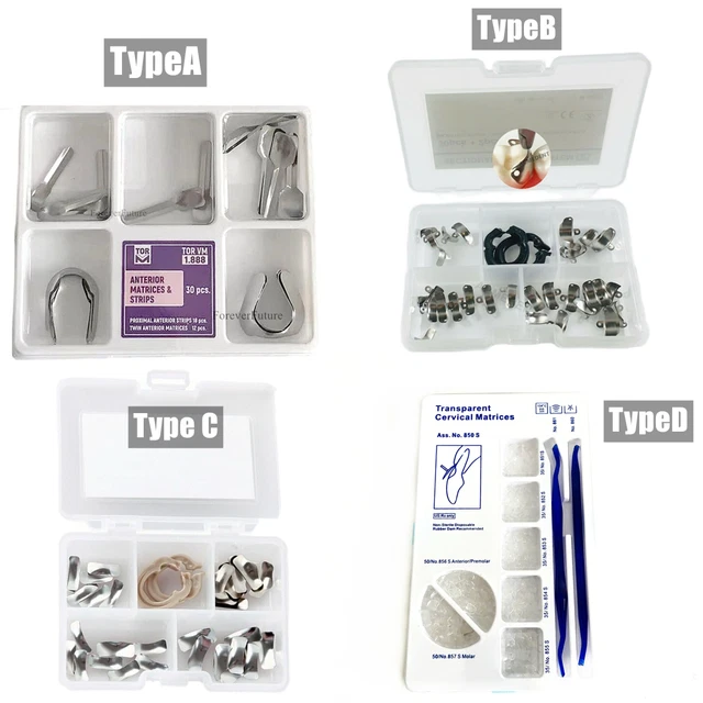 DENTAL PROXIMAL ANTERIOR Strips Twin Matrix Triodent Style Matrices ...