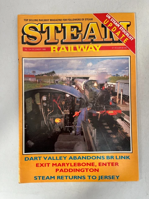 VINTAGE, STEAM RAILWAY Magazine,December 1988, No.104, Collectible #RS ...