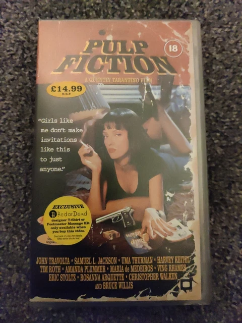 PULP FICTION (VHS/SUR, 1995) Starring John Travolta, Samuel L Jackson £ ...