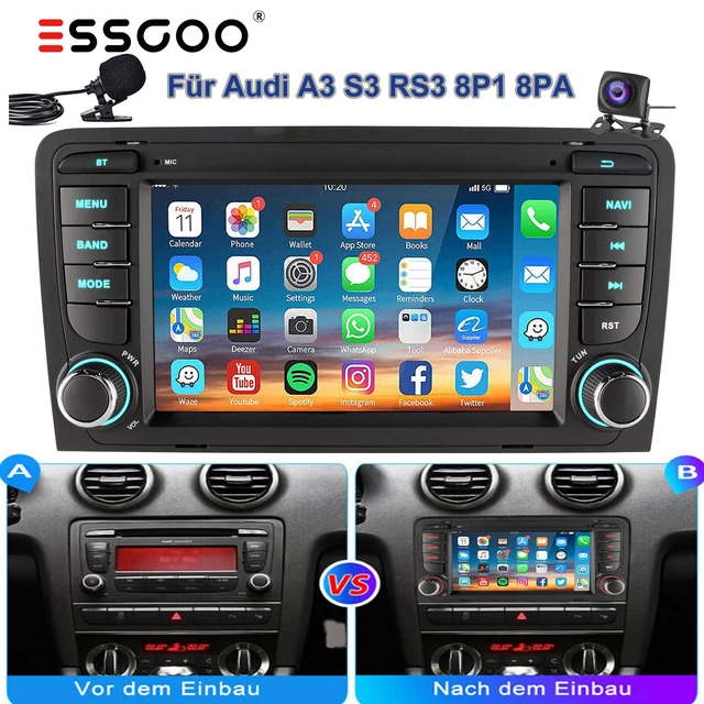 KAM FÜR AUDI A3 S3 8P 2003-2013 32G Carplay Autoradio Android13 GPS SAT NAV WiFi EUR 144,99 ...