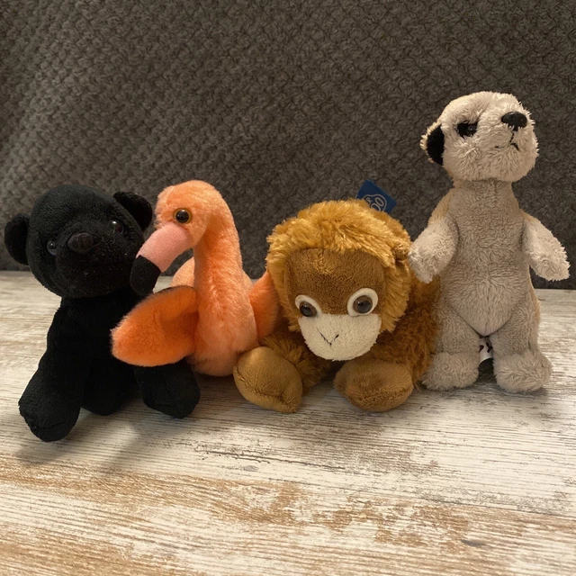 CHESTER ZOO SOUVENIR Plush Soft Bean Toy Bundle Flamingo, Monkey ….. £ ...