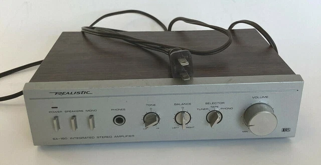 VINTAGE REALISTIC SA-150 Integrated Stereo Amplifier Model 31-1955 ...