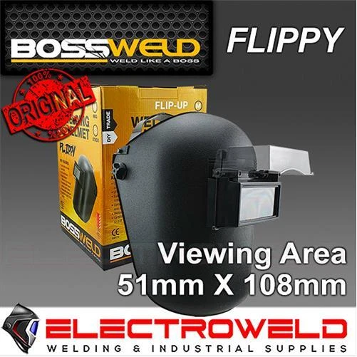 BOSSWELD BLACK LIFT Front Flippy Welding Helmet, Flip Up, Mig Tig Stick ...
