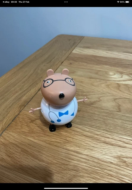 PEPPA PIG DOCTOR brown bear figure (Rare) £13.20 - PicClick UK